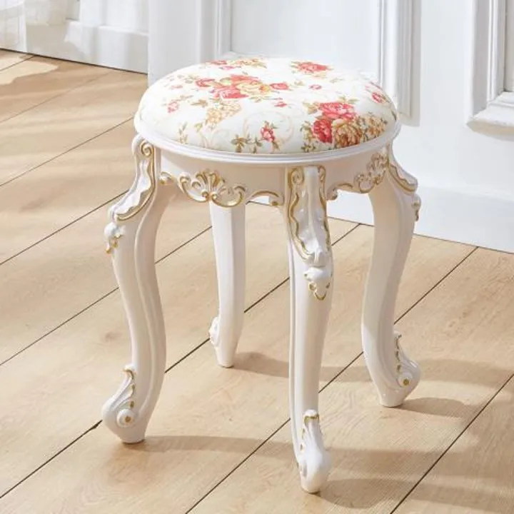 European-Style American Dressing Table Stool Makeup Stool Soft Bag ...