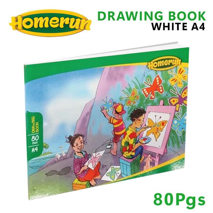 Homerun Drawing Book - White - A4 - 80pgs | Daraz.lk