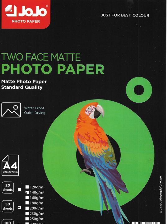 A4 140 Gsm Two Face Matte Photo Paper / A4 Photo paper 140 gsm 50 Sheet ...