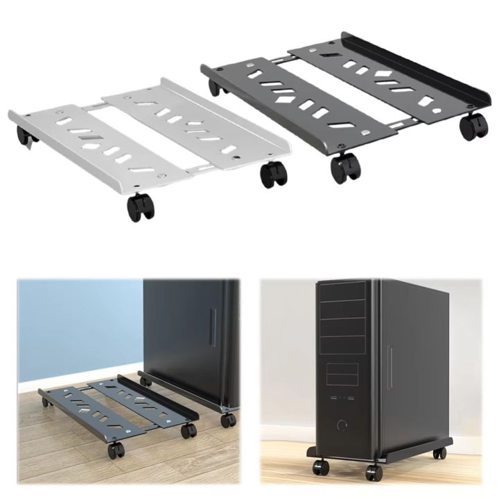 Under Desk Holder Telescopic Computer Tower Stand Adjustable Ventilated ...