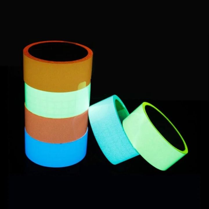 1.5cmx10m Stored Luminous Sticker Luminescent Night Light Reflective ...