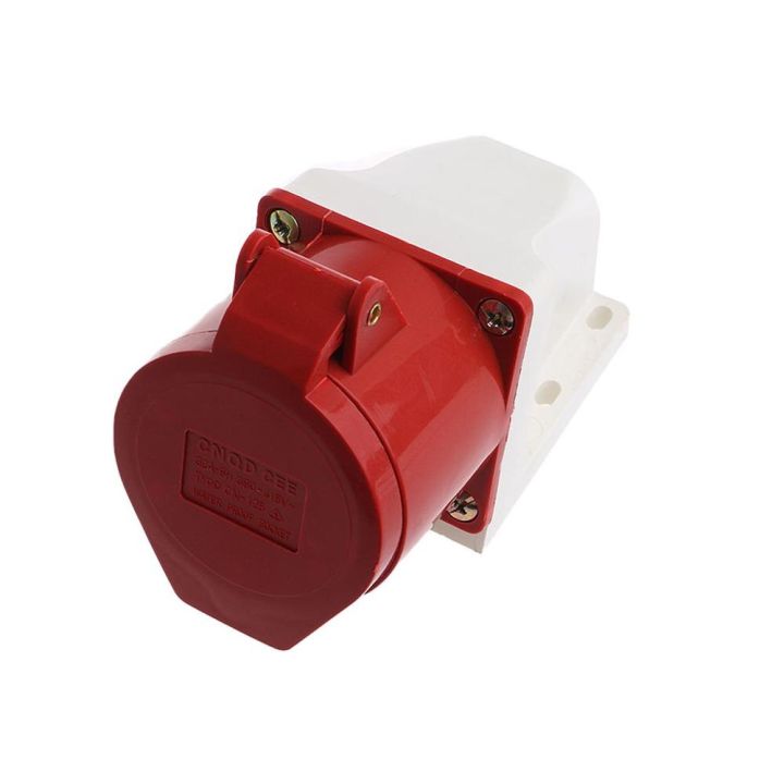 【wenfangdianpu】32A Industrial Wall Socket Plug Waterproof IP44 3P+N+E ...