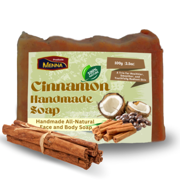 Menna Products Cinnamon Natural Handmade Soap 100g - Bar Soap for Men ...