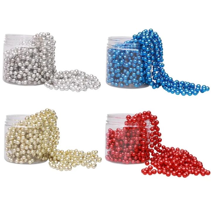 10/18/21 Feet Christmas Beaded Garland Shiny Beads Strand for Christmas ...