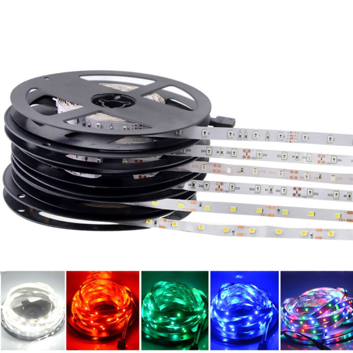 5M LED Strip Lights 12V 2835 60Leds/m Warm White Red Green Blue ...