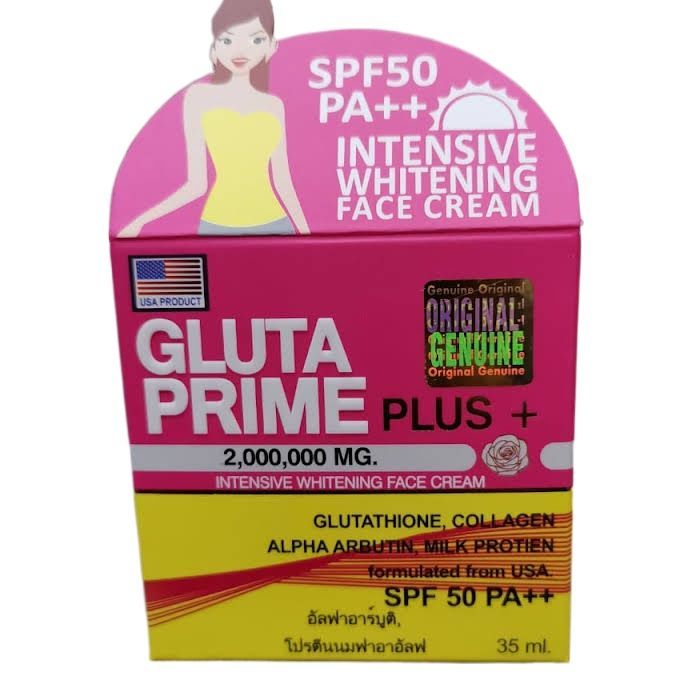 Gluta Prime Plus+ Gpp Spf50 Pa++ Intensive Face Cream Made In USA Helps ...