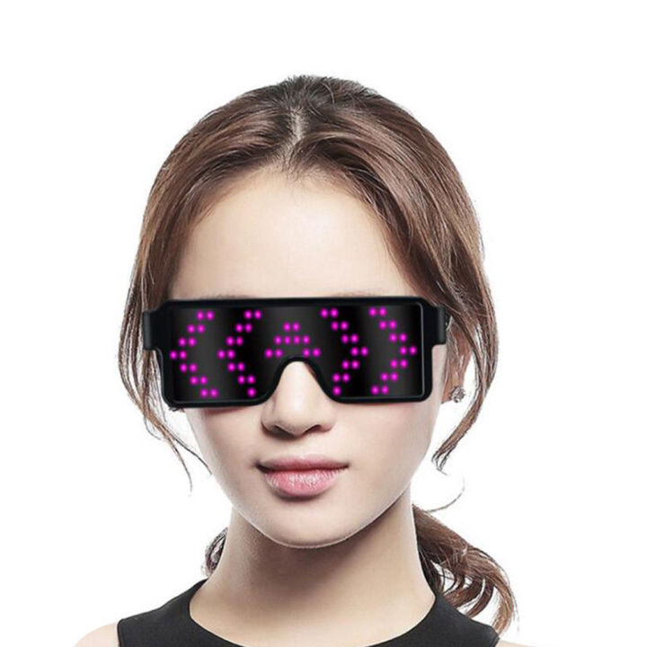 Eb Led Glasses Usb Rechargeable Light Up Glow Sunglasses With 8
