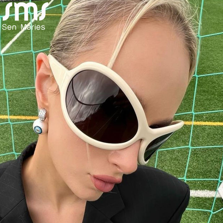 YunqiangYi Y2k Oversized Punk Sunglasses New Women Men Trends Goggle ...