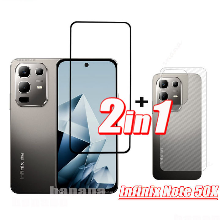 2in1 Infinix Note 50X Tempered Glass Film For infinix Note 50 Pro+ Note ...