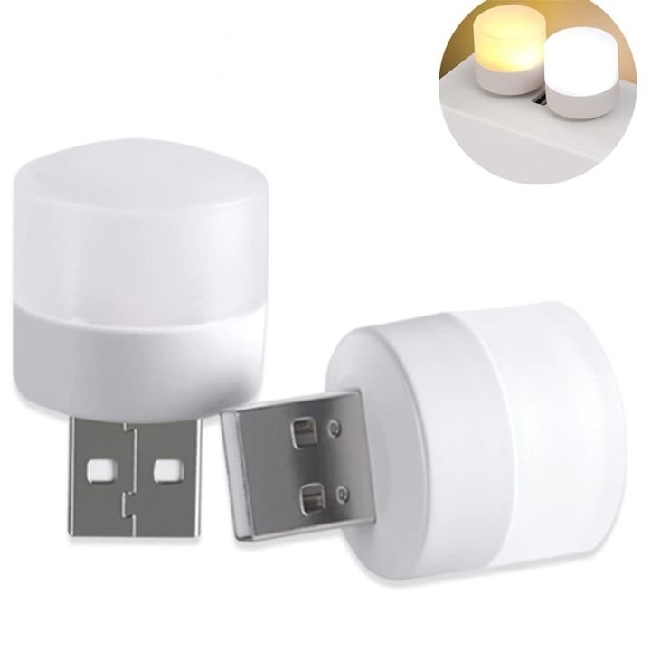 1W Pocket Mini LED Night Light USB Plug Lamp Power Bank USB Small Round Lights LED Eye ...