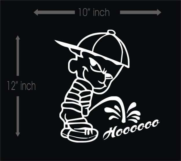 Funny Stickers Two Piece For All Kind Of Vehicle Scooter bike Car Van 3 ...