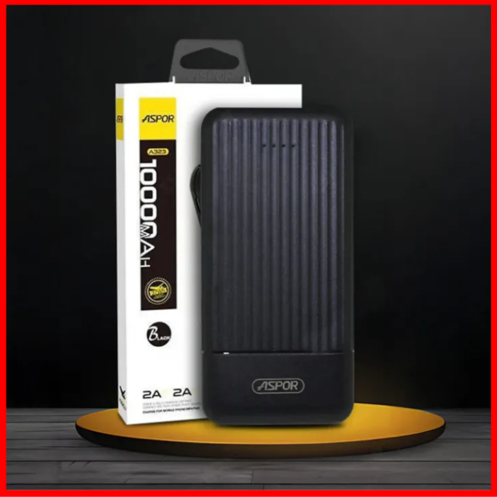 ASPOR Power bank 10000mah , Aspor A323 Power Bank 10000 mAh / 2 Input 2 Output | Daraz.lk