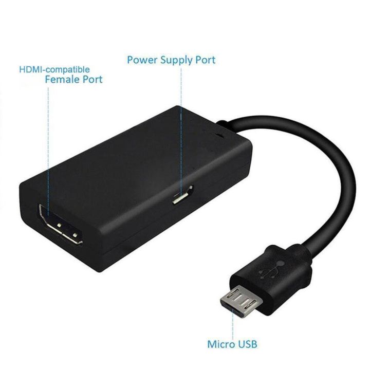 Universal MHL Micro USB to HDMI-compatible Adapter Cable 1080P HD TV ...