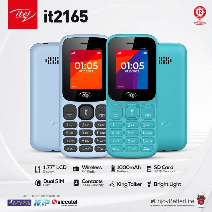Itel it 2165 - Without camera - Dual Sim - 1.77 Inch Display - Dual Sim ...
