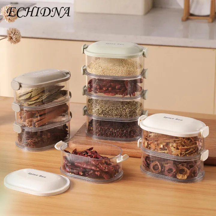 Stackable Seasoning Container Stackable Spice Jar Set with Strong Seal ...