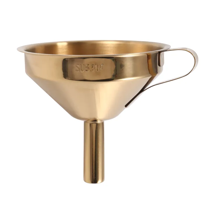 Stainless Steel Funnel Kitchen Oil Liquid Funnel with Detachable Filter ...