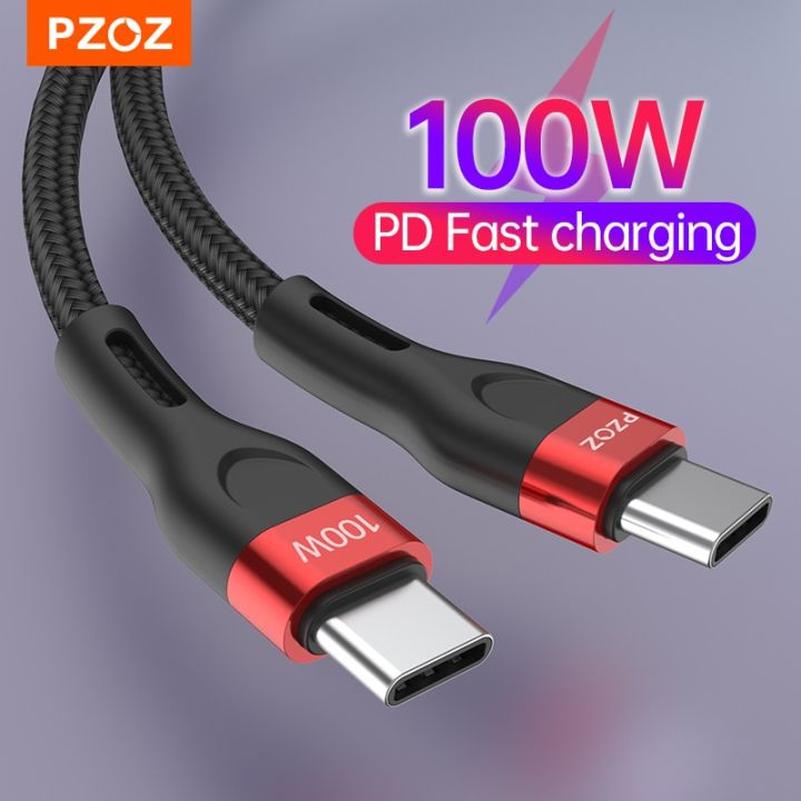 PZOZ PD 5A USB C to USB Type C Cable 100W Fast Charging For iPhone 15 ...