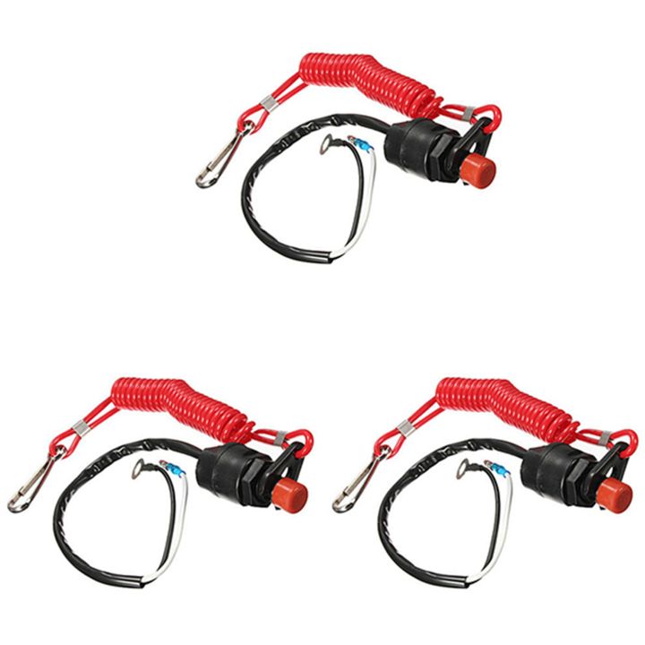 3X Boat Motor Emergency Kill Stop Switch for Yamaha /Tohatsu Outboard ...