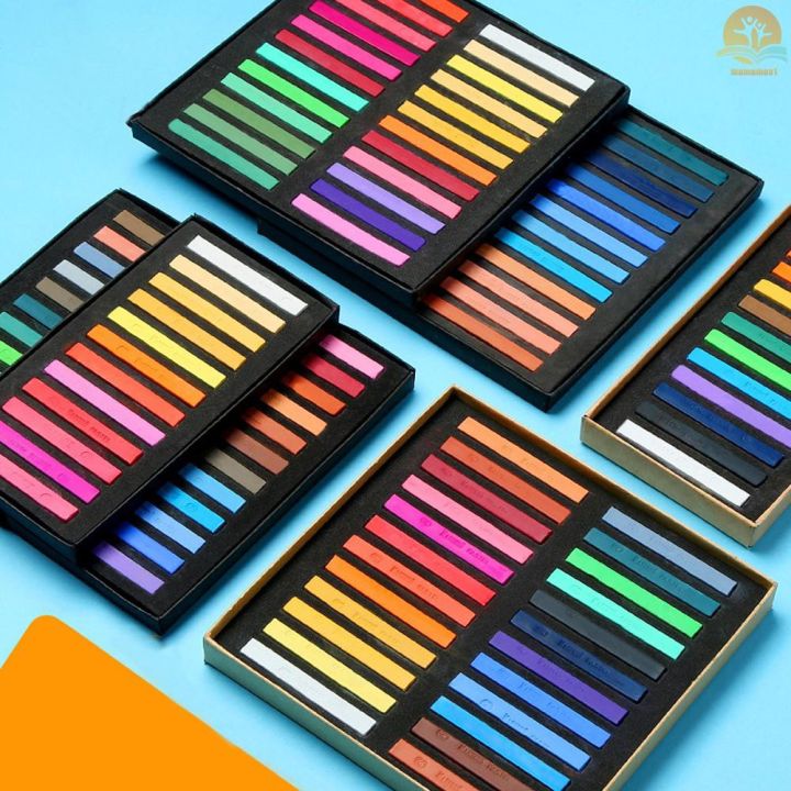 Ready stock Square Pastel Set 12/24/36/48 Colors Soft Dry Pastel Artist ...