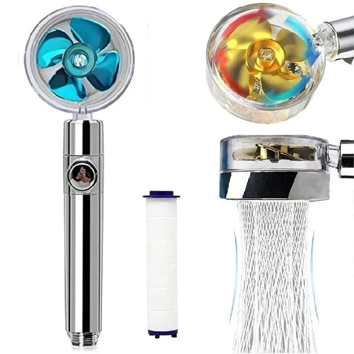 2023 Shower Head 360 Degree Rotation Water Saving Flow Turbofan ...
