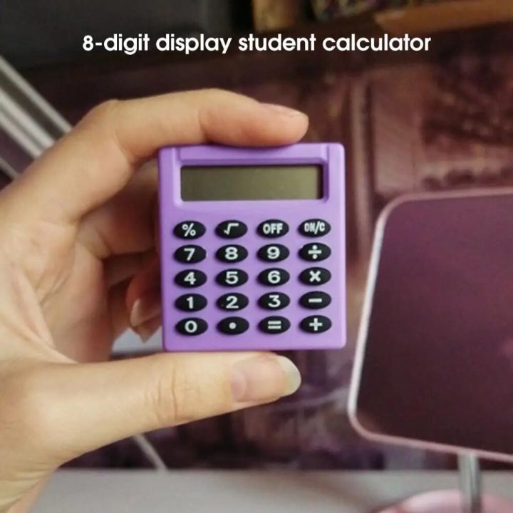 8-Digit Display Mini Calculator Battery Powered High Accuracy LCD ...