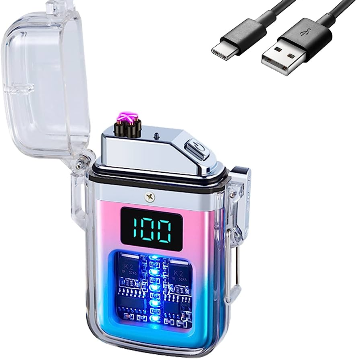 Transparent Shell Dual Arc Electric Lighter, Transparent Shell Dual Arc ...