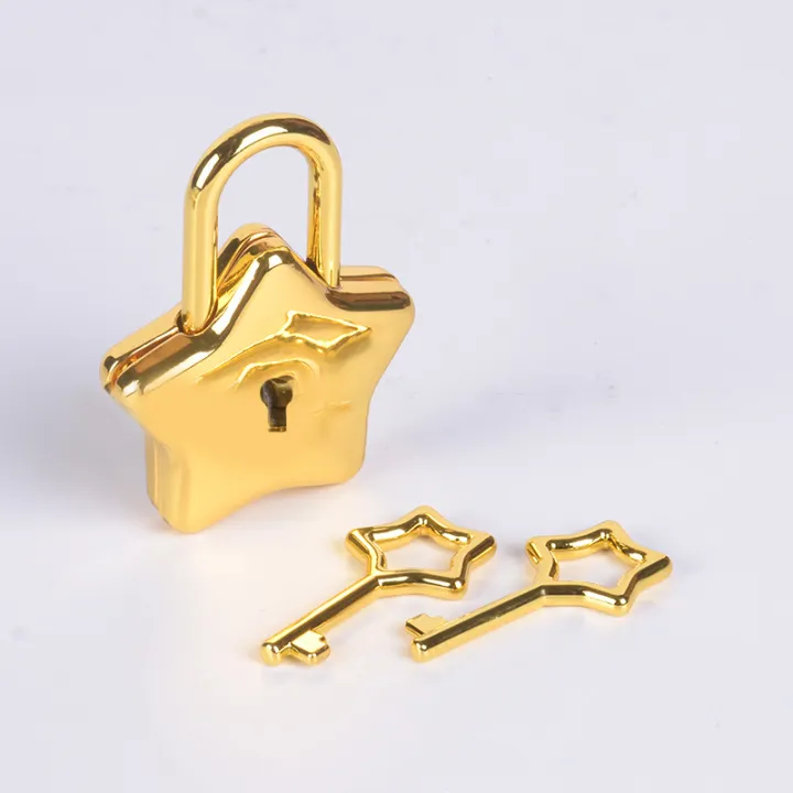 Mini Star Shape Archaize Padlocks Locker Security Key Lock With Key ...