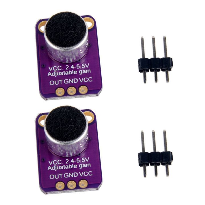 2X GY-MAX4466 Electret Microphone Amplifier Sensor with Adjustable Gain ...