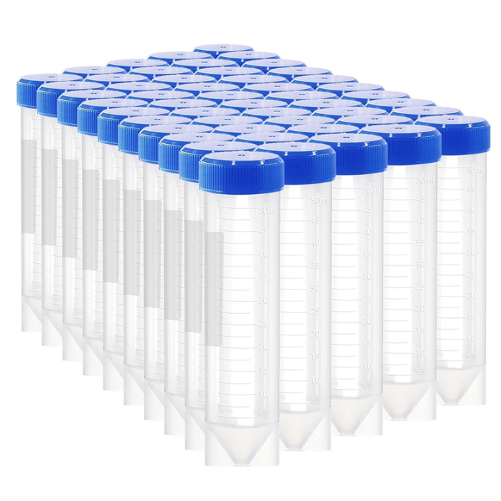 50ml Plastic Centrifuge Tubes with Screw Cap, Conical Tubes with Cap ...