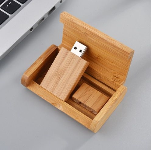 Carbonized bamboo】 Customized LOGO box bamboo with square USB 3.0 flash ...