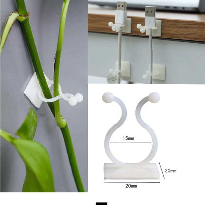 5 Pcs 15mm Self Adhesive cable clamp Holder Wire tie ring Plant ...