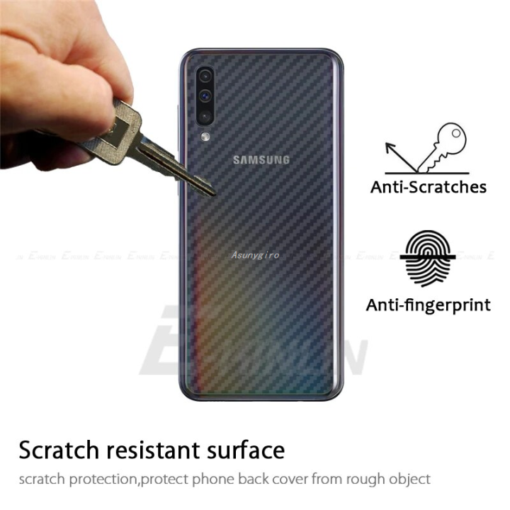 Asunygiro 5pcs Carbon Fiber Back Cover Screen Protector For Samsung ...