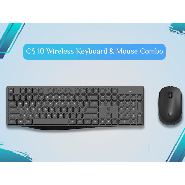 Original HP CS10 Wireless Keyboard Mouse Combo For Office use & Gamers ...