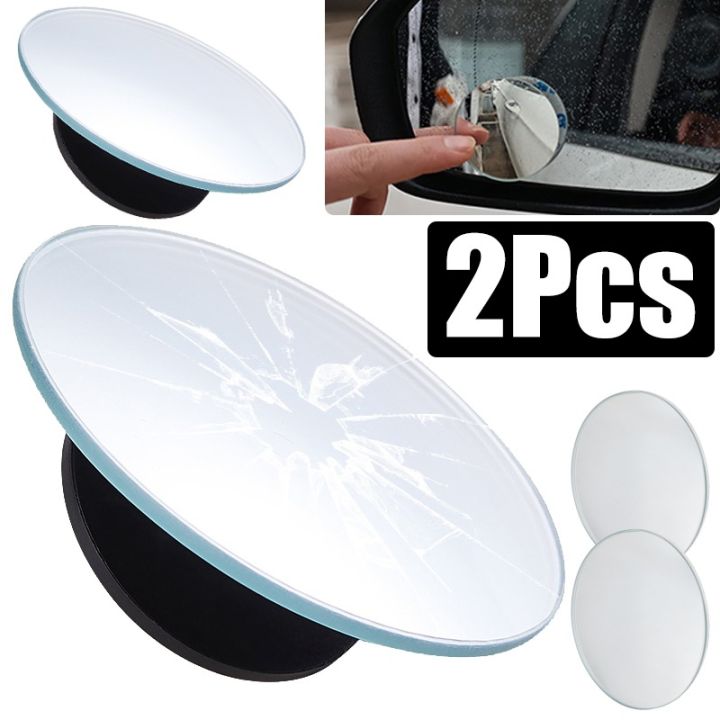 HD Glass Blind Spot Mirror Car Truck SUV Degree Wide Angle Convex View ...