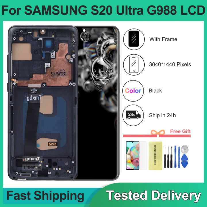 6.66'' Tested For Samsung S20 Ultra 5G LCD G988 G988U Display Touch ...