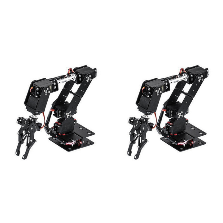 JDXHLAU 2X 6DOF Robot Mechanical Arm Clamp Claw Kit DOF Manipulator ...