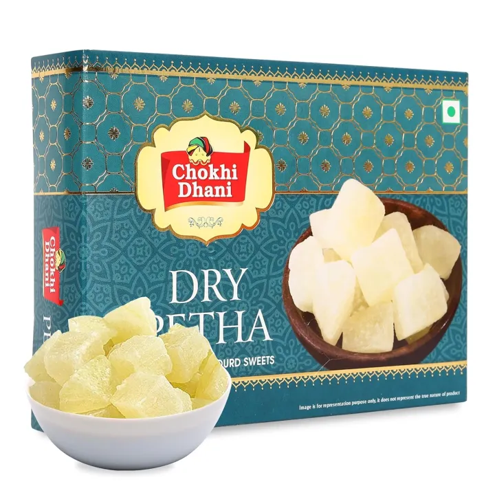 Chokhi Dhani Dry Agra Petha 400gm, Soft and Juicy Indian Mithai | White ...