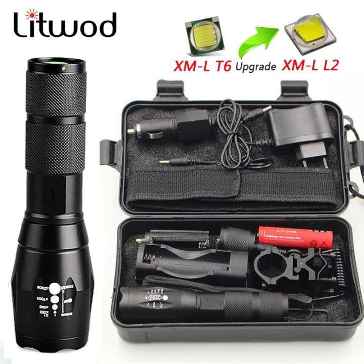 LED Rechargeable Flashlight Litwod XML T6 5 mode zoom linterna torch ... LED Rechargeable Flashlight Litwod XML T6 5 mode zoom linterna torch ...