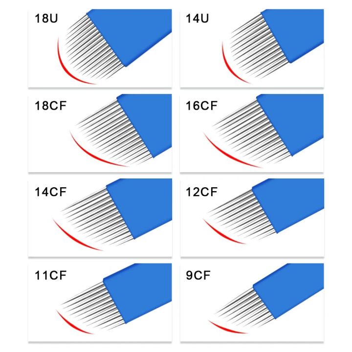 50Pcs Biomaser Permanent Makeup Eyebrow Tatoo Blade Microblading ...