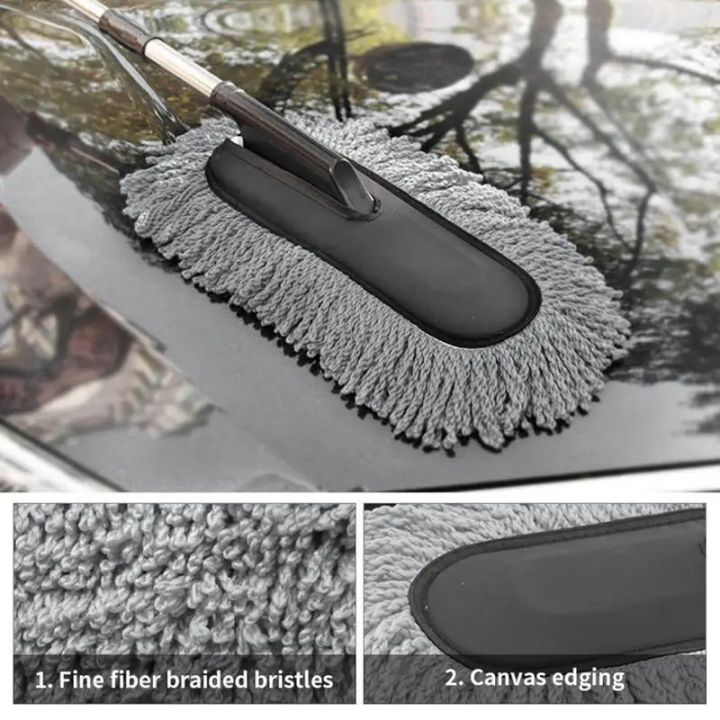 Car Wash Brush Car Dust Cloth Remover Car Wax Drag Microfibre Car Brush ...