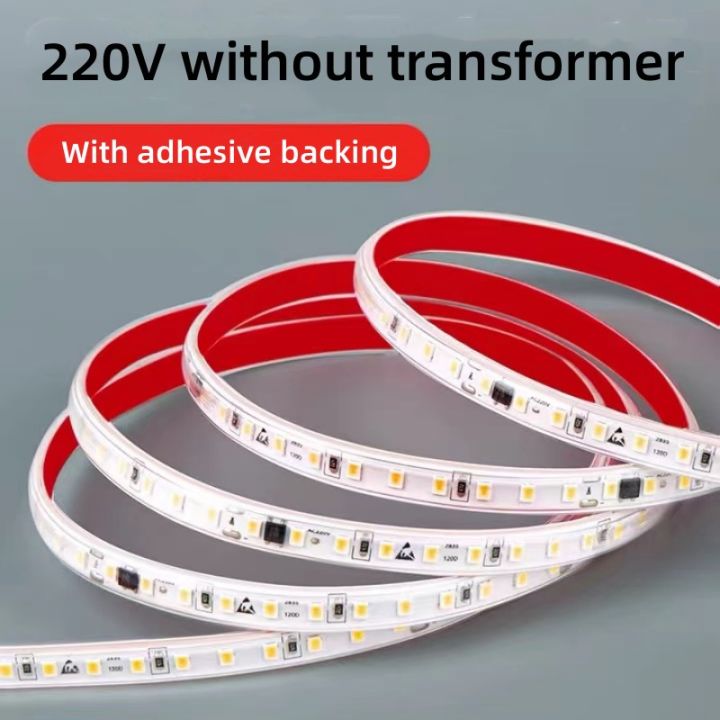 1-30M High Brightness LED Strip Light 2835 220V IP65 Waterproof Self ...