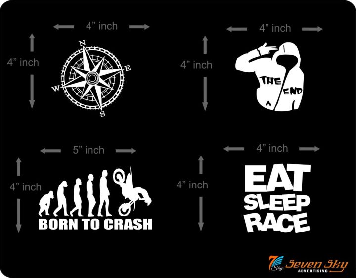 COMPASS MALIMAWA Stickers For Scooter Bike Clutch Bike Laptop Helmet ...