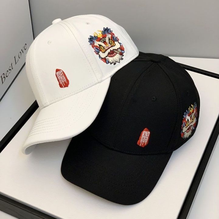 Chinese Style Hat Men's National Fashion Lion Embroidery Baseball Cap ...
