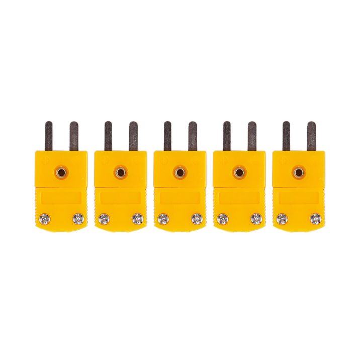 5Pcs RTD Circuits K Type Temperature Sensor Thermocouple Plugs Yellow ...