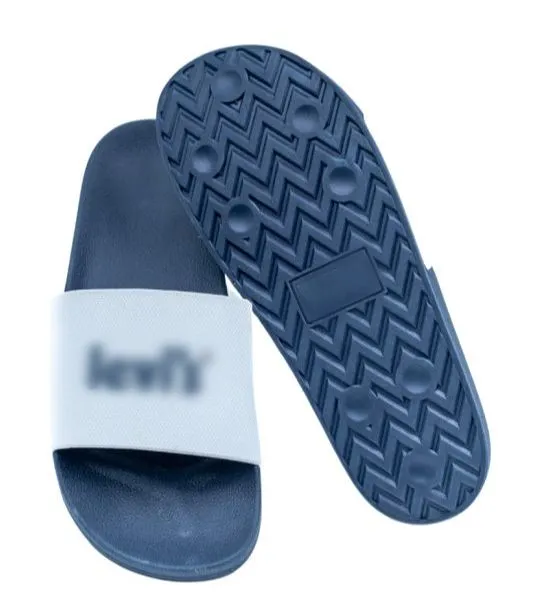 Sliders - Slippers -Chappals- Premium Men's Sliders -White & Navy Blue ...