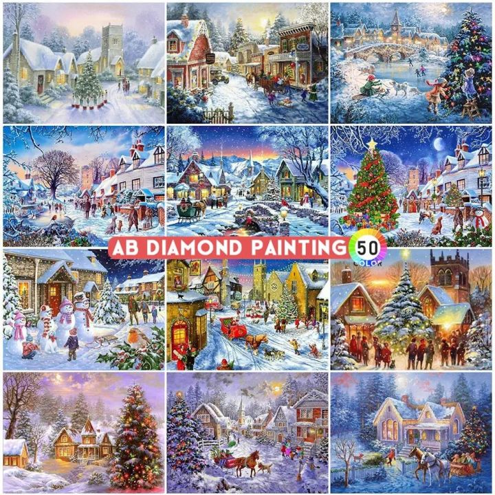 Christmas 5D Diamond Painting Santa Claus Elk DIY Diamond Painting Art ...