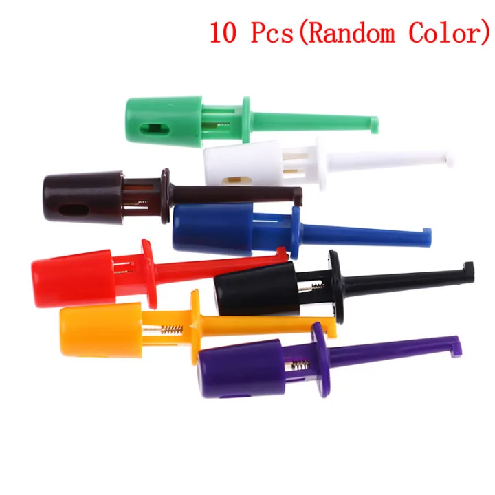 12x Useful multimeter lead wire test probe hook clip set grabbers ...