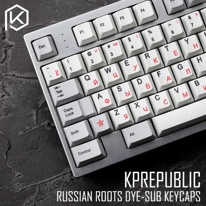 kprepublic 139 Russia Russian Cherry profile Sub Keycap Set PBT gh60 ...