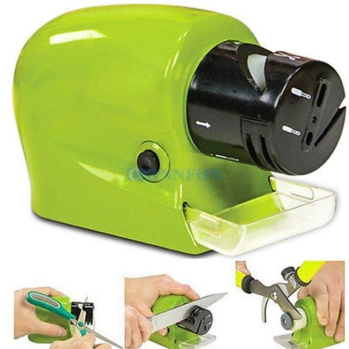 Swifty Sharp Cordless Motorized Knife Blade Sharpener Green Swift Sharp ...