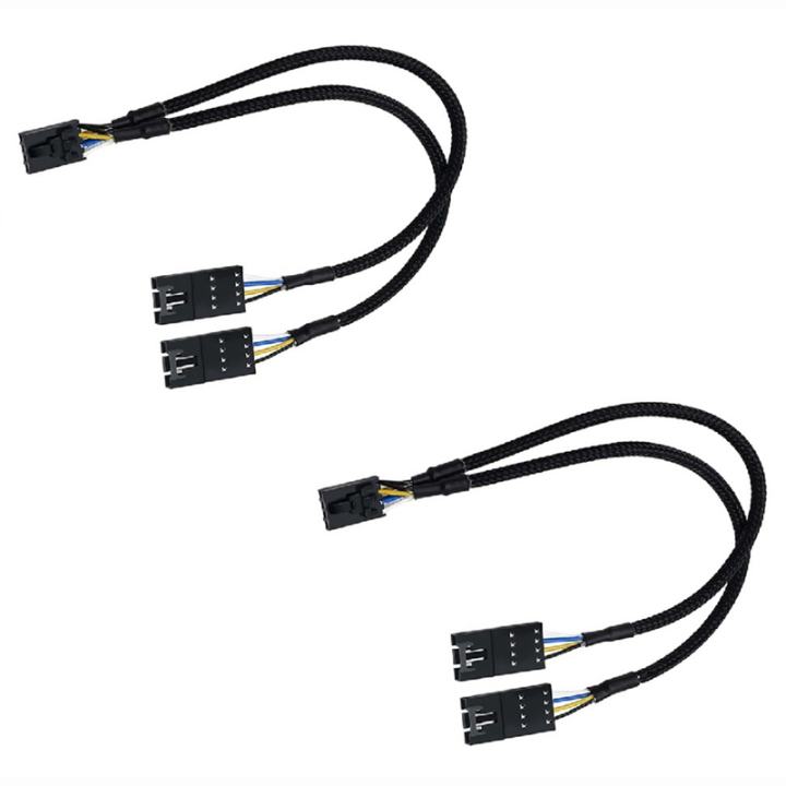 4 Pin Male to Female Fan RGB Splitter Cable for RGB HUB 2Pcs | Daraz.lk